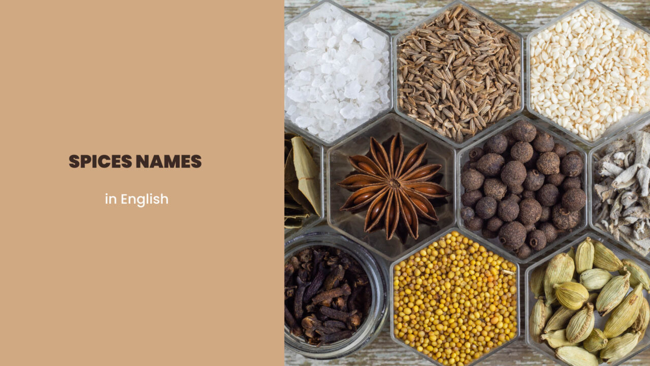 Spices Names in English: List of Useful Spices Vocabulary